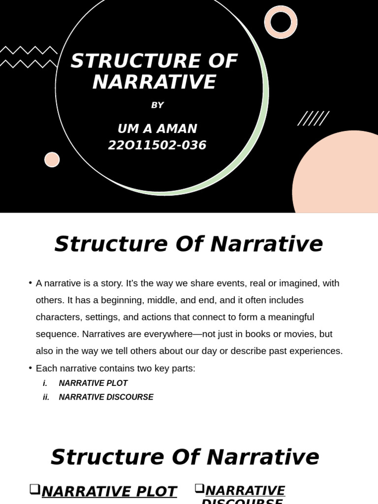 Stylistics, Slides of Structure of Narrative | PDF | Narrative ...