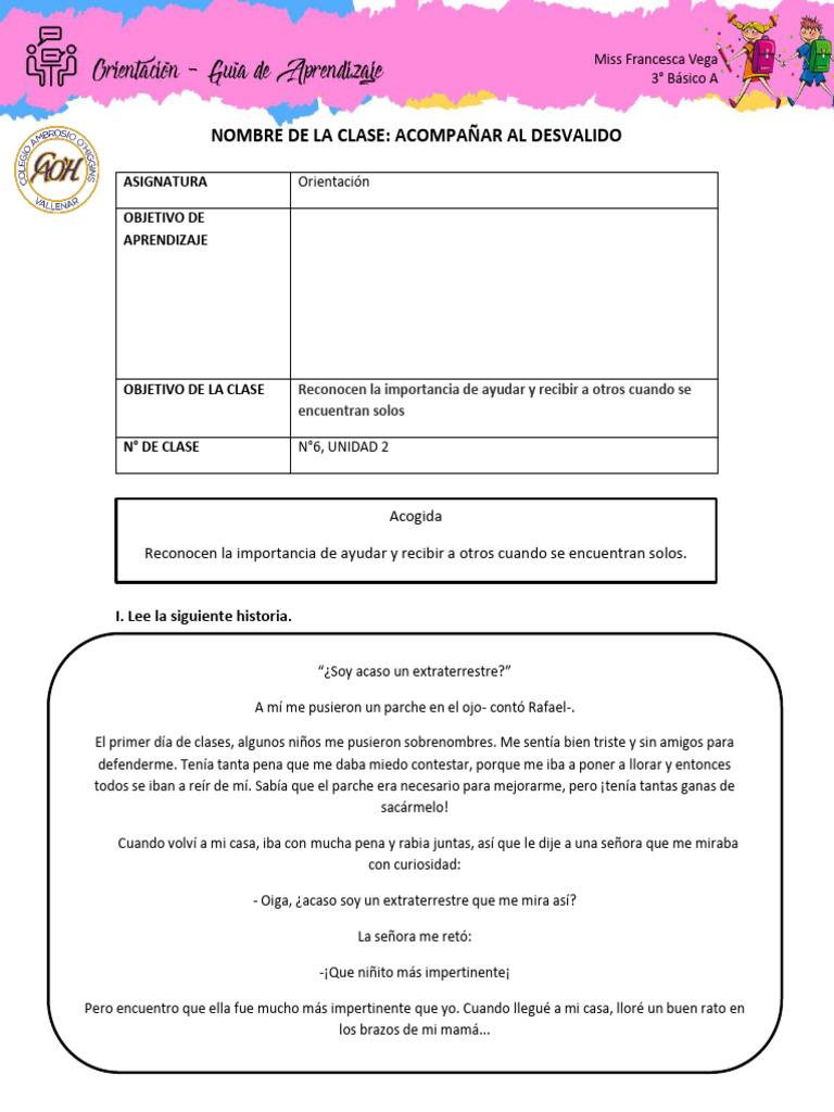 Orientacion Unidad 2, Clase 6 | PDF