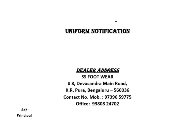 Uniform Address 1 | PDF