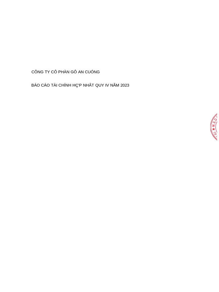 ACG - BCTC Hop Nhat Quy 4 - Signed | PDF