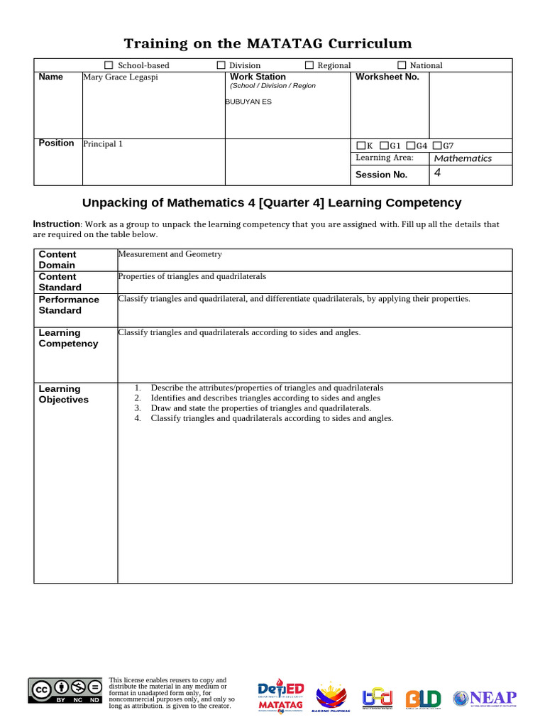 Quarter 1 Unpacked LC5 | PDF