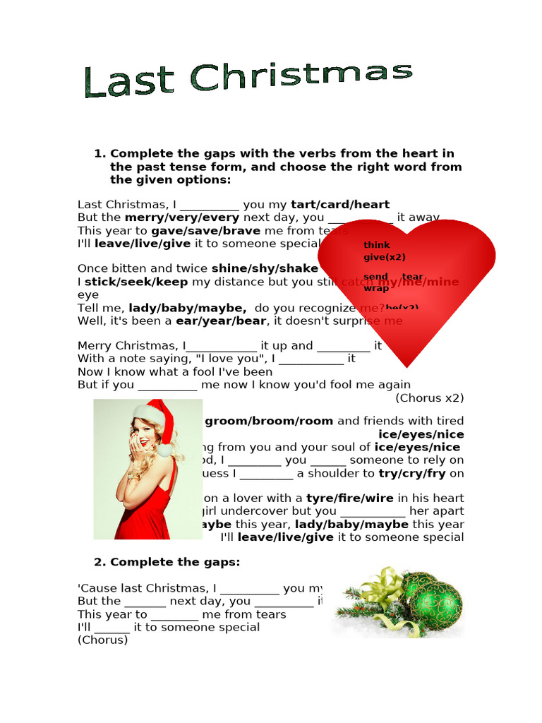 Last Christmas Song | PDF | Grammar | Linguistics