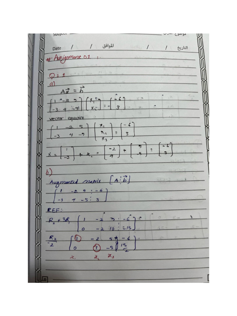 Assignment Linear Algebra | PDF