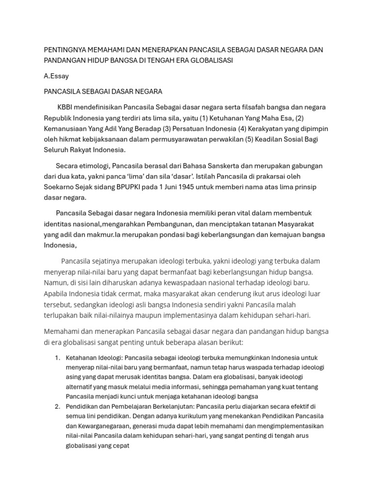 PDD Pancasila | PDF