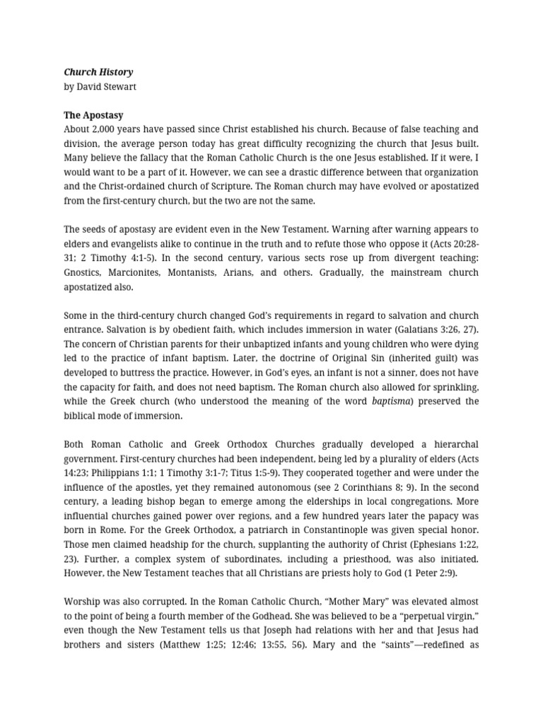 10 Church History | PDF | Christian Church | Baptism