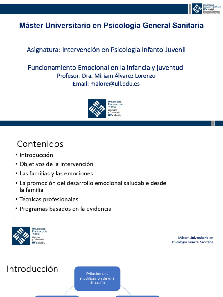 Tema Funcionamiento Emocional - Intervencion | PDF | Las emociones | Sicología