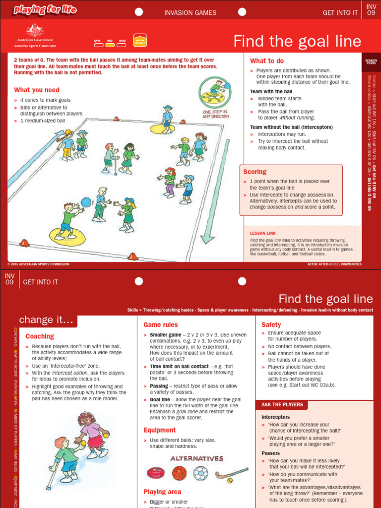 Find The Goal Line | PDF | Ball Games | Team Sports