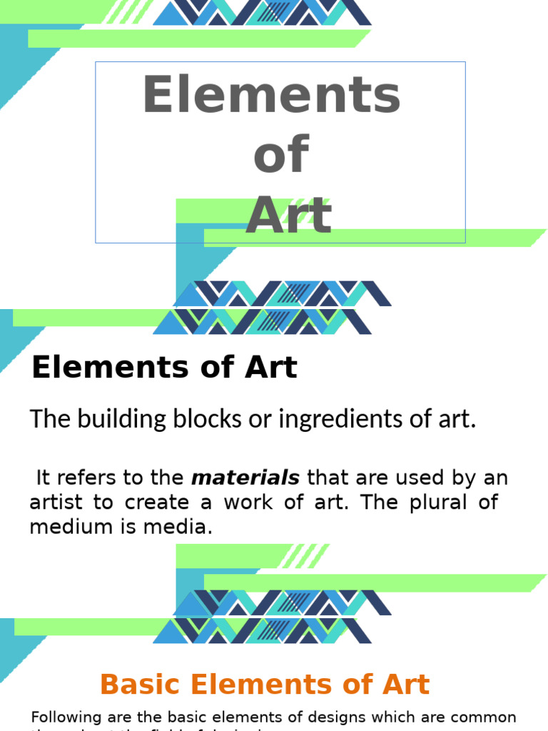 Understanding the Elements of Art | PDF | Color | Shape