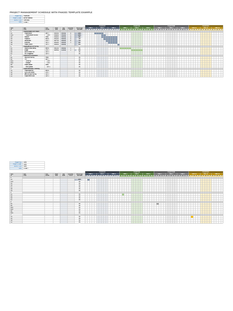Project Management Phases Template | PDF | Business