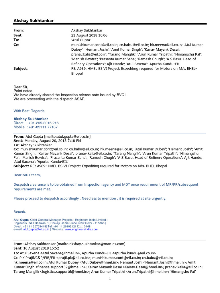 Dispatch clearance | PDF