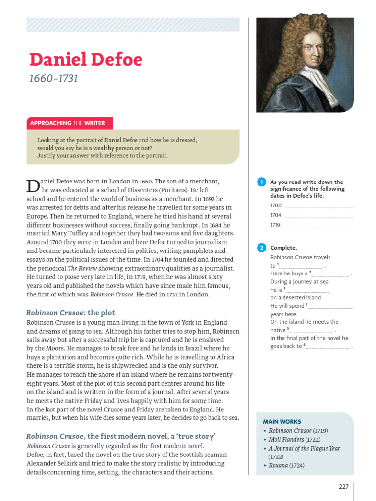 227-237 Defoe | PDF | Robinson Crusoe | Daniel Defoe