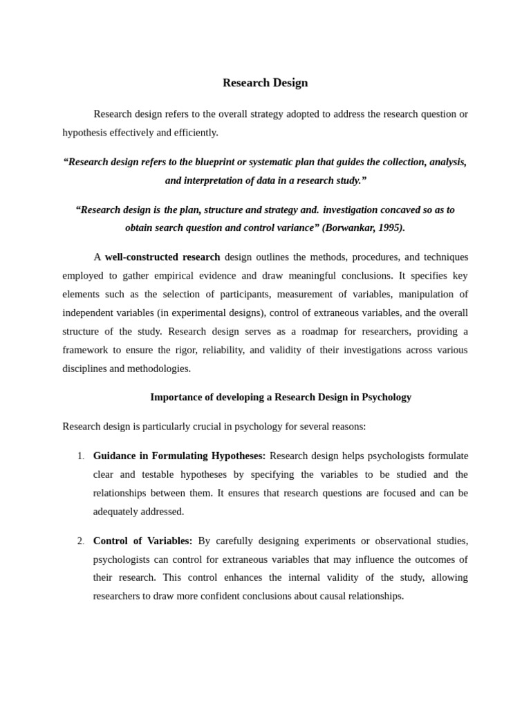 Clinical Psychology Research Design | PDF | Experiment | Design Of ...