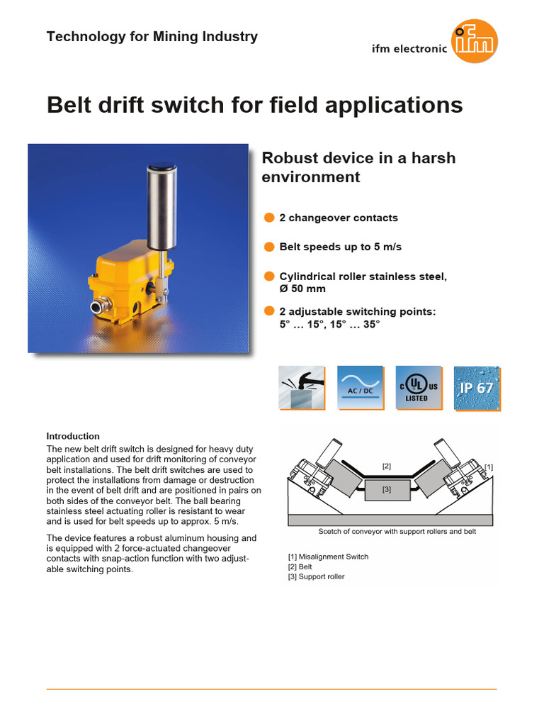 ifm-belt-drift-switch-for field-applications | PDF | Switch ...