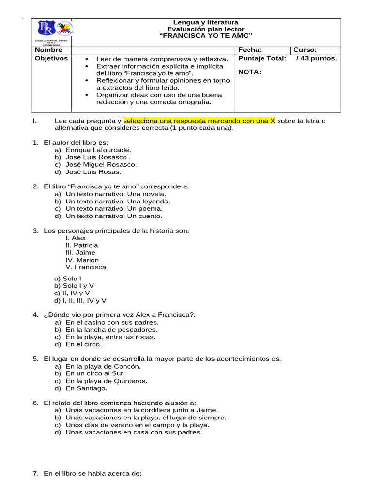7mo Francisca Yo Te Amo | PDF