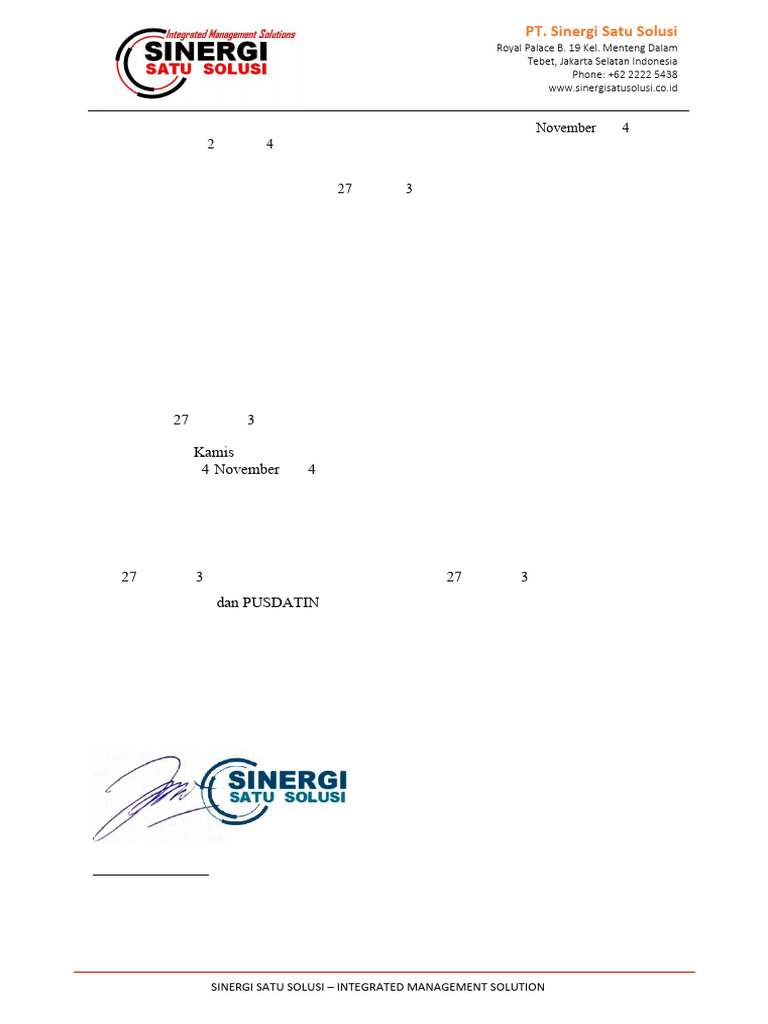 Surat Undangan Pelatihan ISO 27001 PTSP Sinergi | PDF