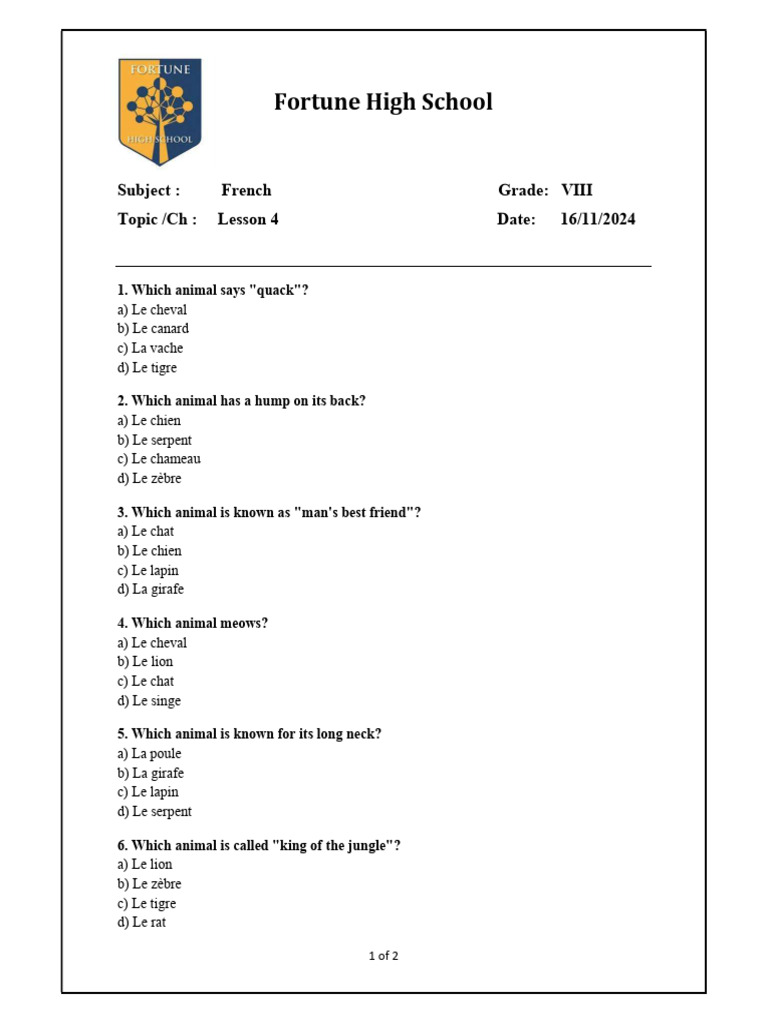 Revision Worksheet PT 2 | PDF