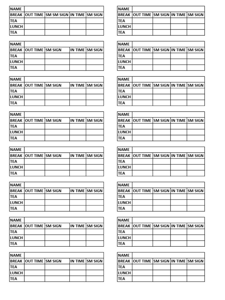 Break Out and Sign-In Times Schedule | PDF | Religion & Spirituality