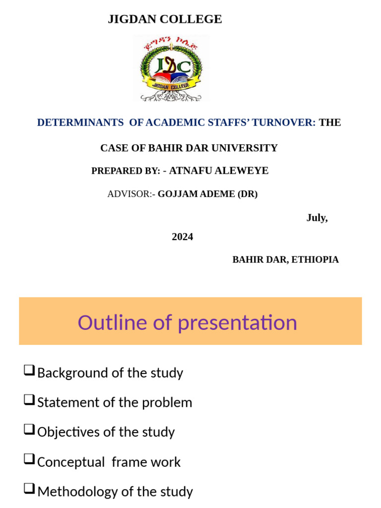 Academic Staff Turnover Factors at BDU | PDF | Turnover (Employment ...