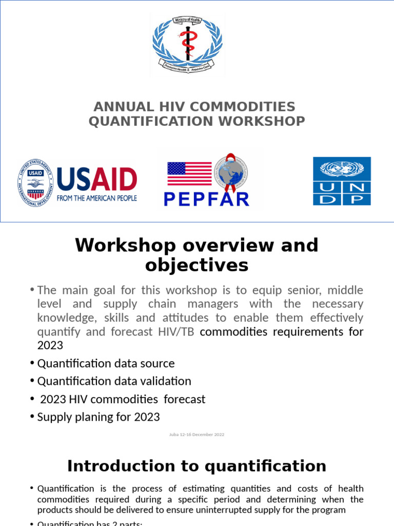 Annual Hiv Commodities Quantification Workshop | PDF | Forecasting ...