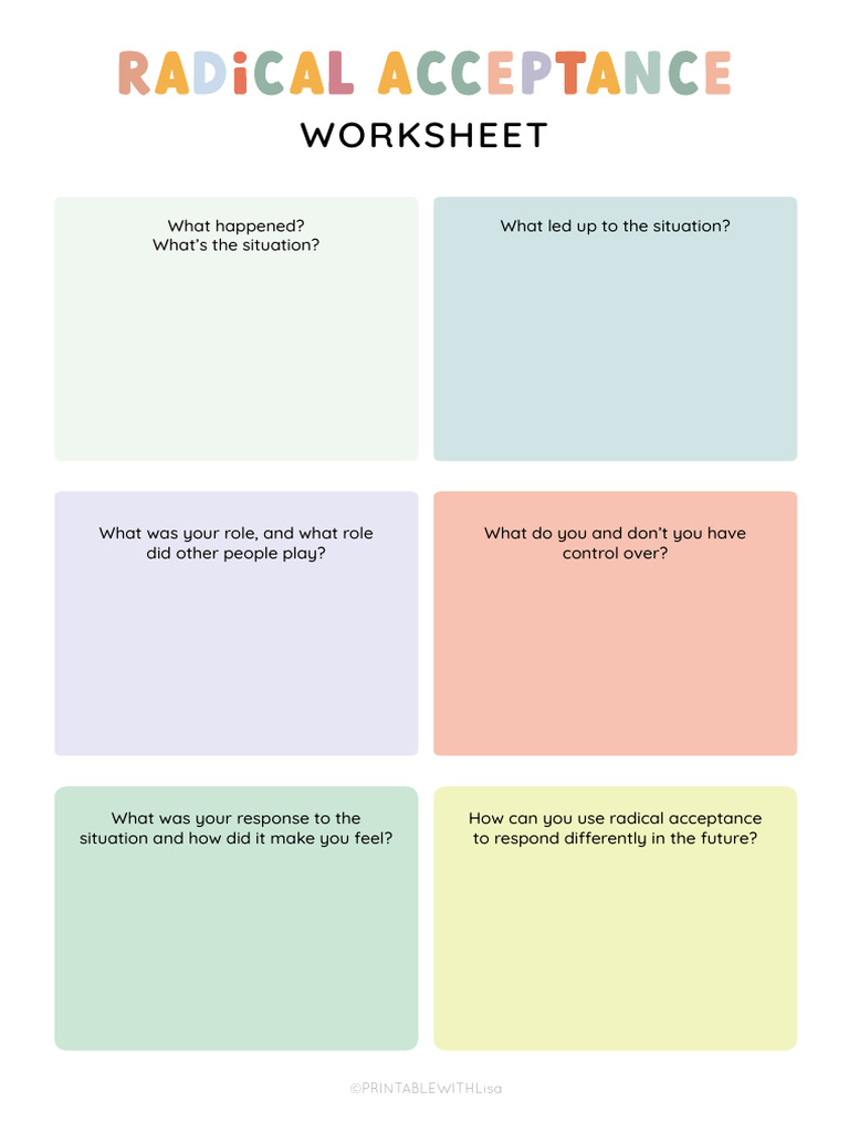 DBT Worksheets_A4 size | PDF | Dialectical Behavior Therapy | Mind