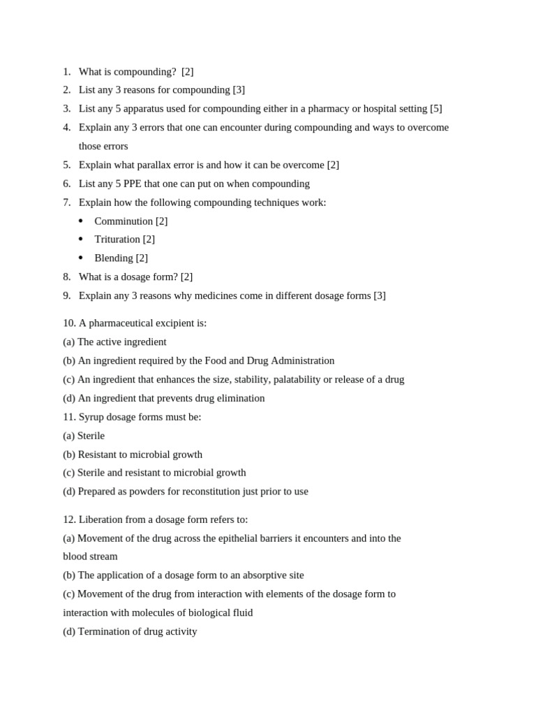 Compounding Revision Compilation | PDF | Intravenous Therapy | Drugs