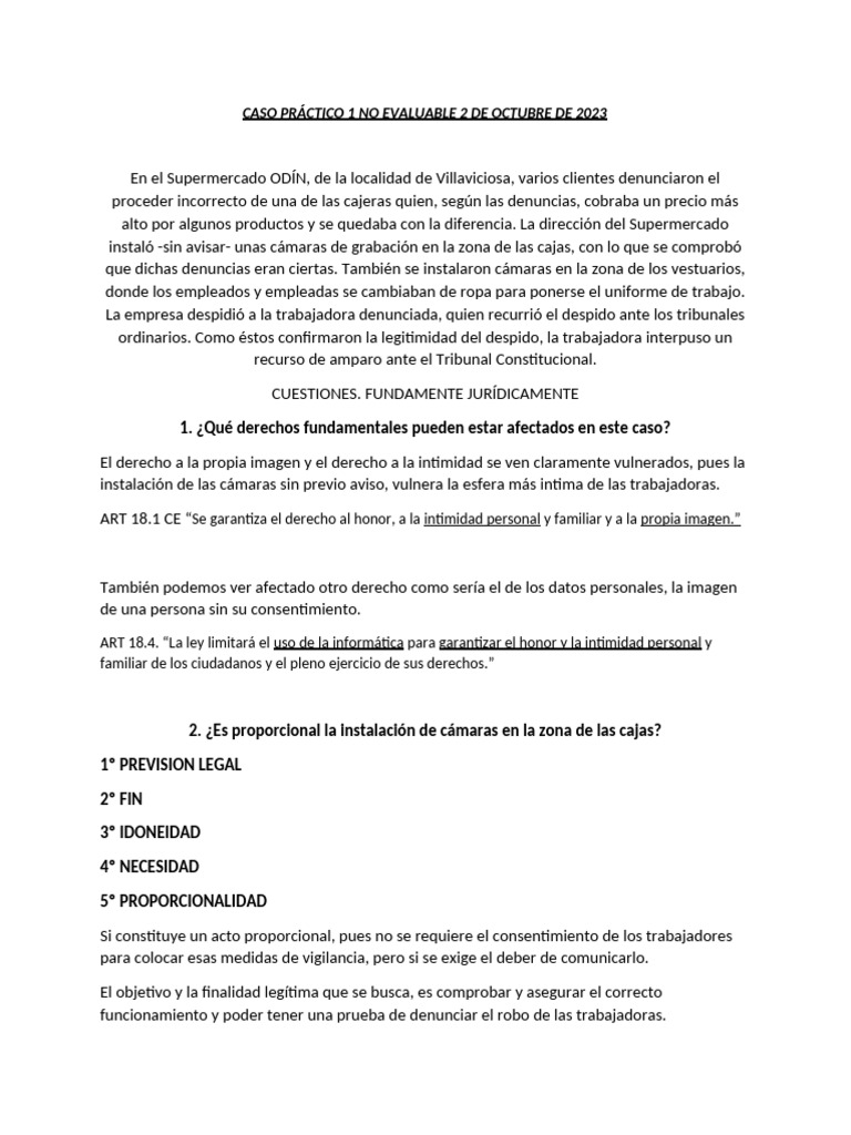 Caso Práctico 1 No Evaluable 2 de Octubre de 2023 | PDF | Etica social | Justicia