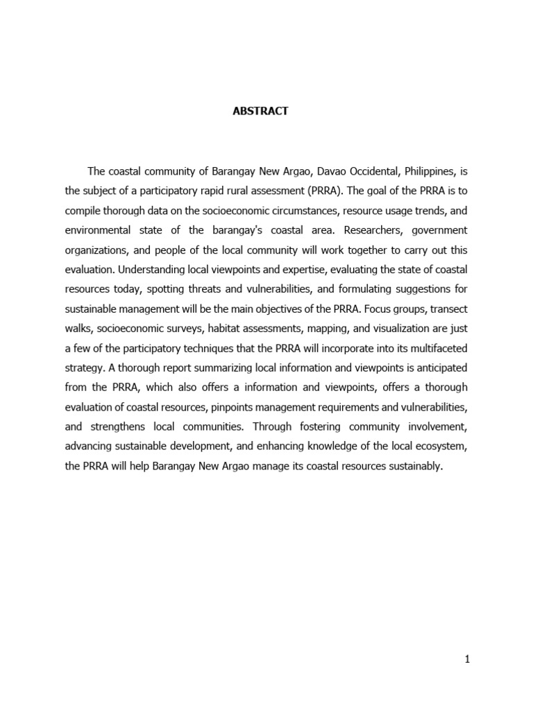 Community Appraisal. Sir Fernan 2024 | PDF | Flood | Social Network