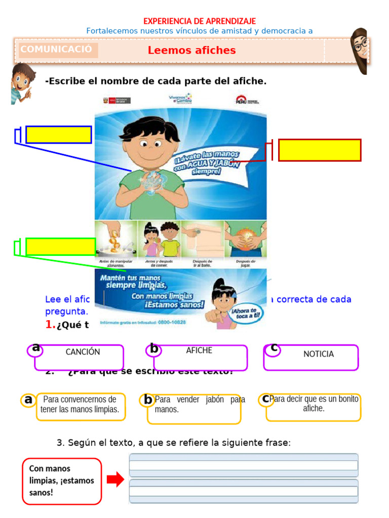 D3 A2 FICHA Leemos Un Afiche | PDF