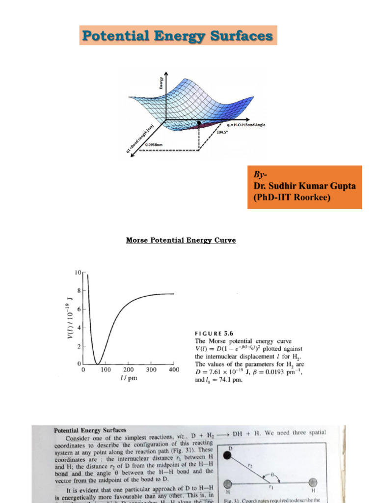 Chemical Kinetics - 7 - Potential Energy Surfaces | PDF