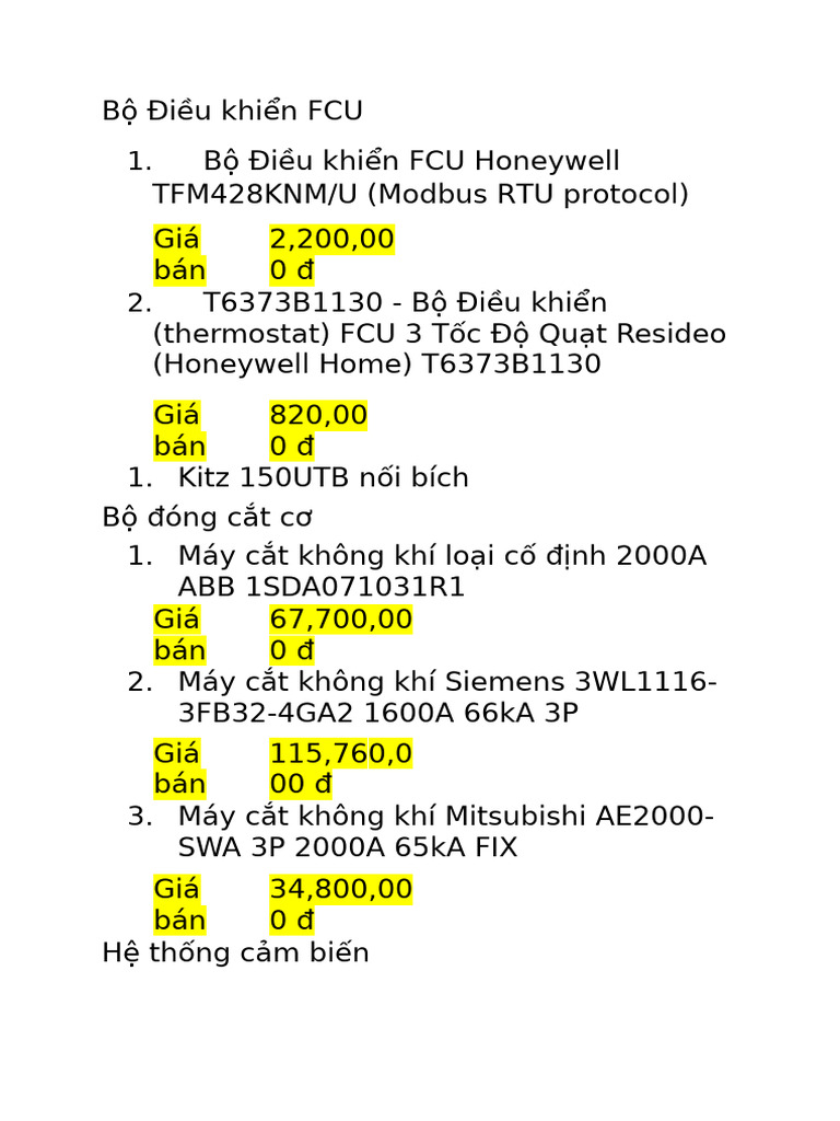 Bộ Điều khiển FCU | PDF