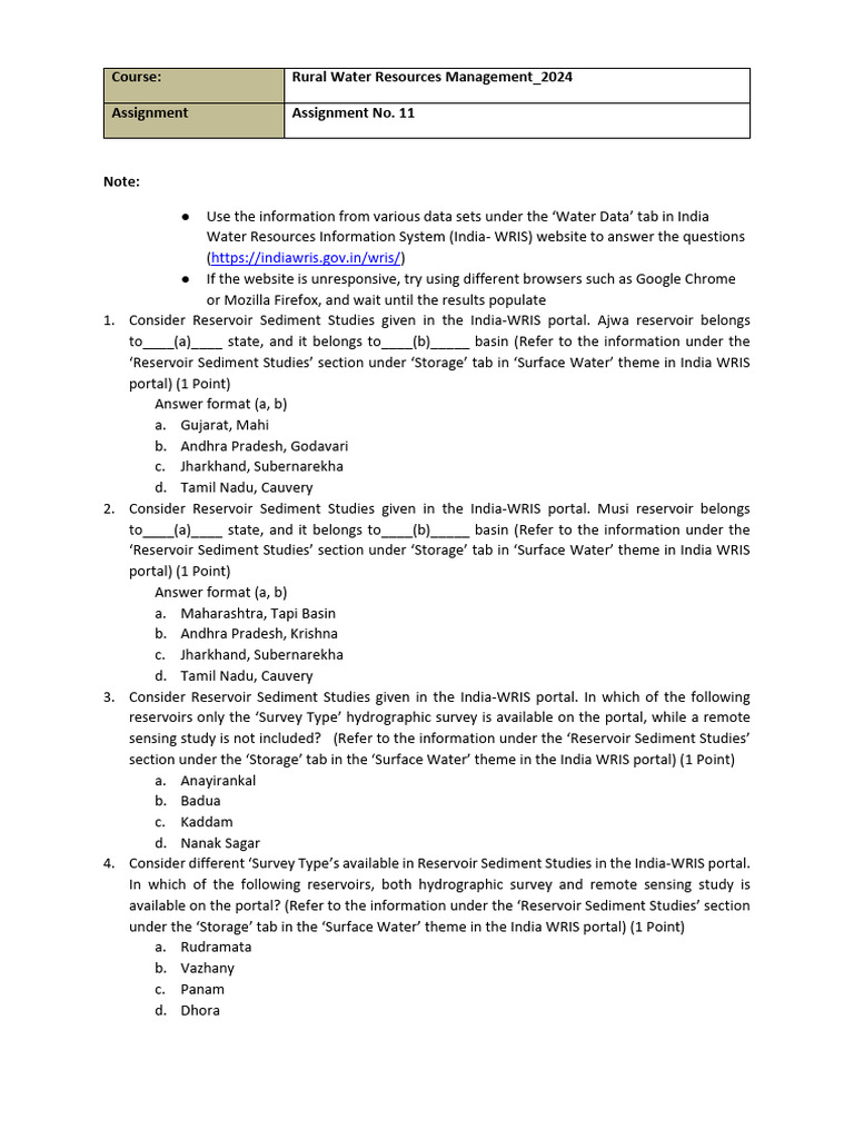 RWRM_A11_FINAL_2024 | PDF | Earth Sciences | Hydrology