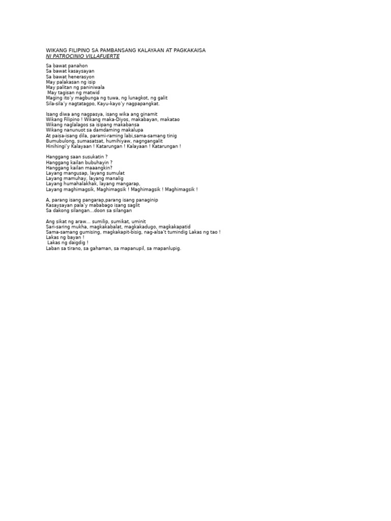 Piyesa para Sa Sabayang Pagbasa (GRADE4-6) | PDF