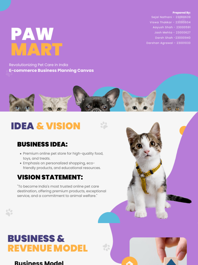 PAWMART Business Planning Canvas Presentation | PDF | E Commerce | Social Media