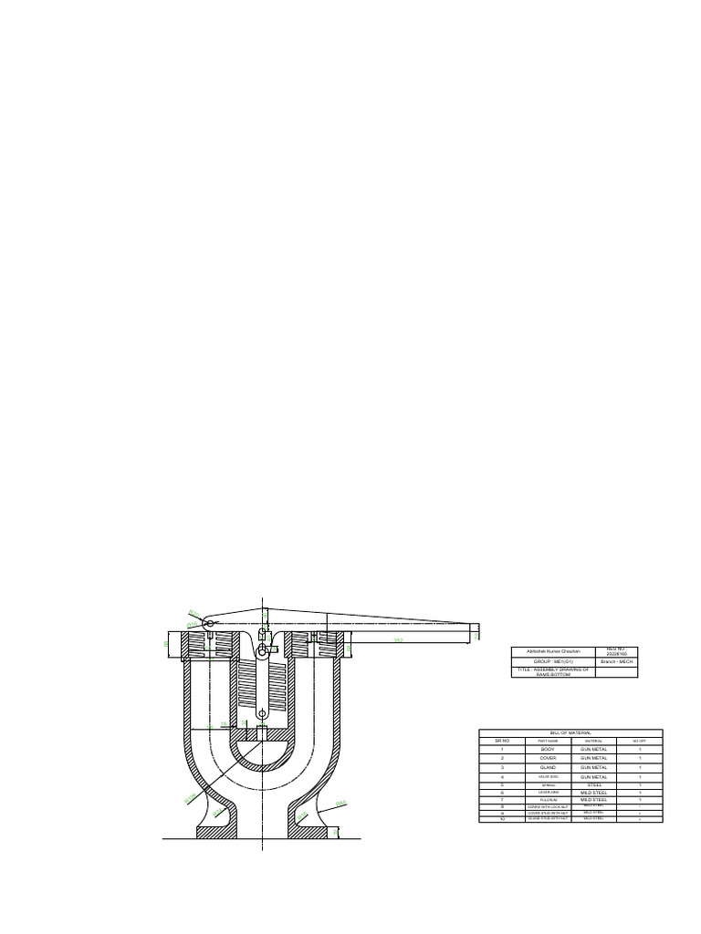 Ramsbottom Safety Valve Assembly Drawing | PDF | Mechanical Engineering ...