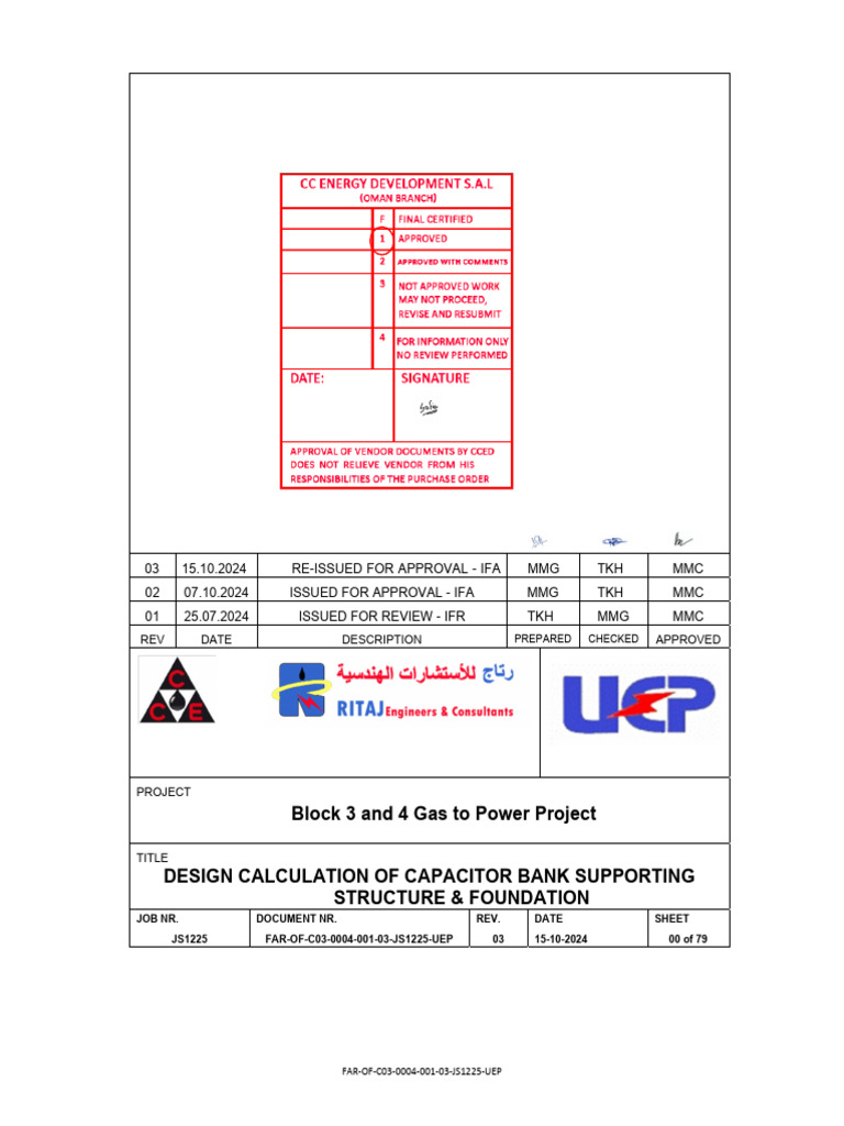 Capacitor Bank Design Calculations | PDF | Civil Engineering ...