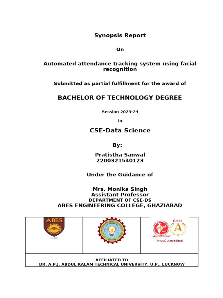 Sample Synopsis Report | PDF