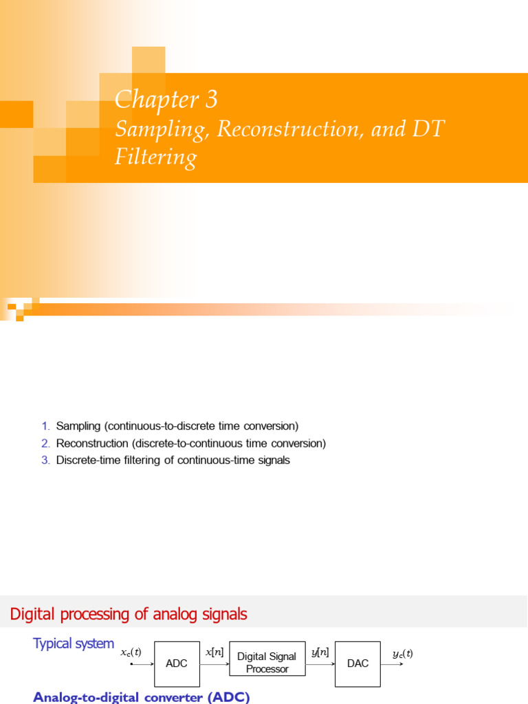 Chapter 3_full | PDF | Analog To Digital Converter | Sampling (Signal Processing)