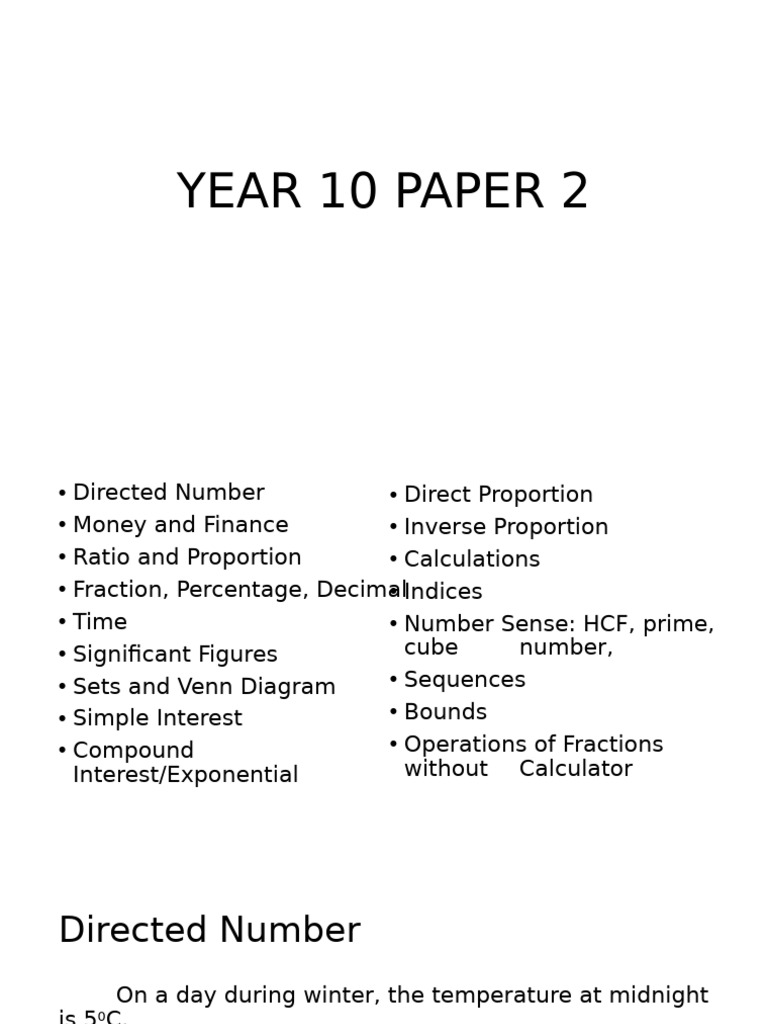 Year 10 Paper 2 | PDF | Interest | Prime Number