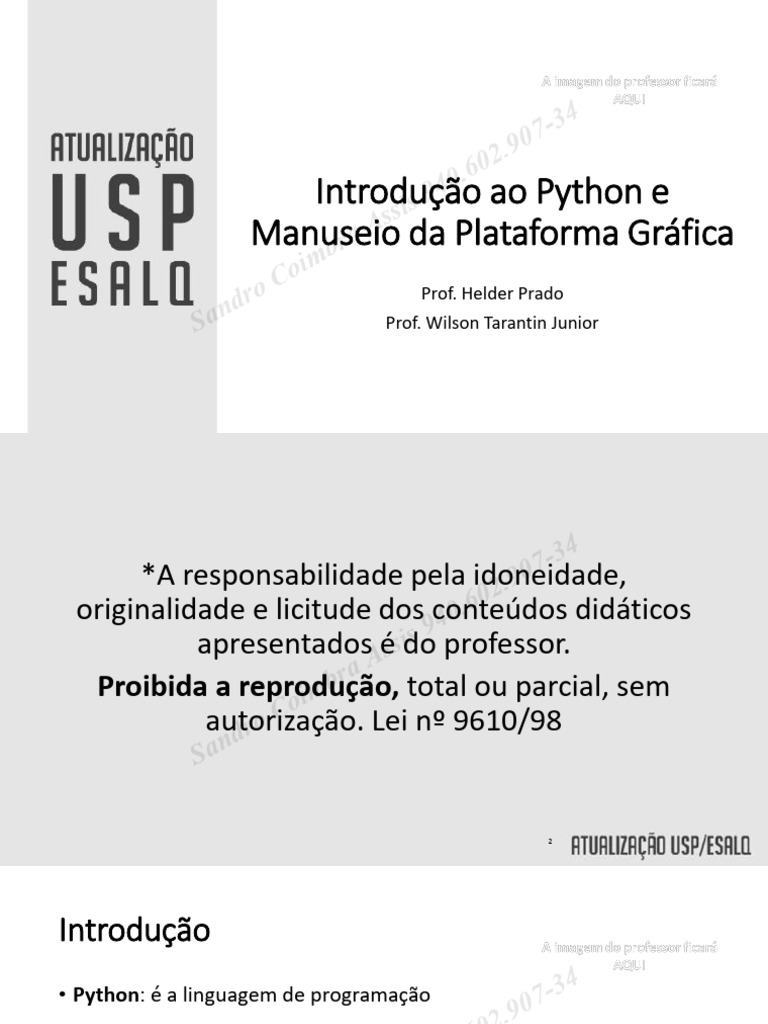 Introdução Python Aluno Pdf Python Linguagem De Programação 2610
