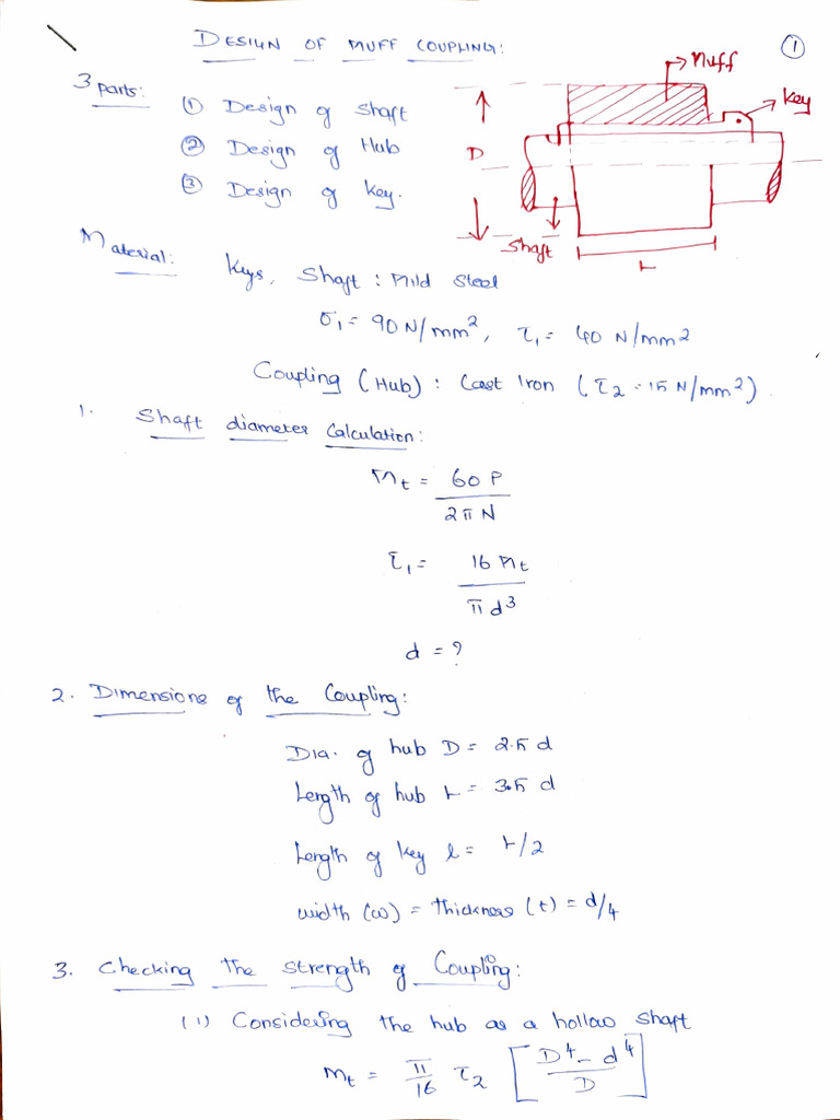 Design of Muff Coupling | PDF