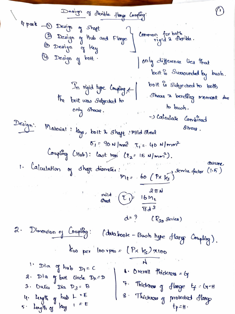 Design of Flexible Flange Coupling | PDF | Plumbing