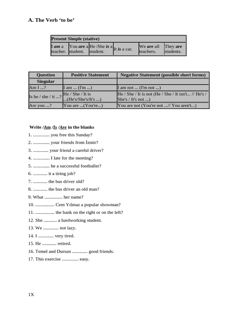English Grammar: Verb 'To Be' & Pronouns | PDF | Spanish Language | Verb