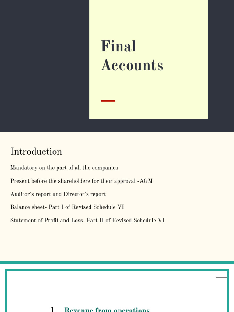 Final Accounts | PDF | Finance & Money Management