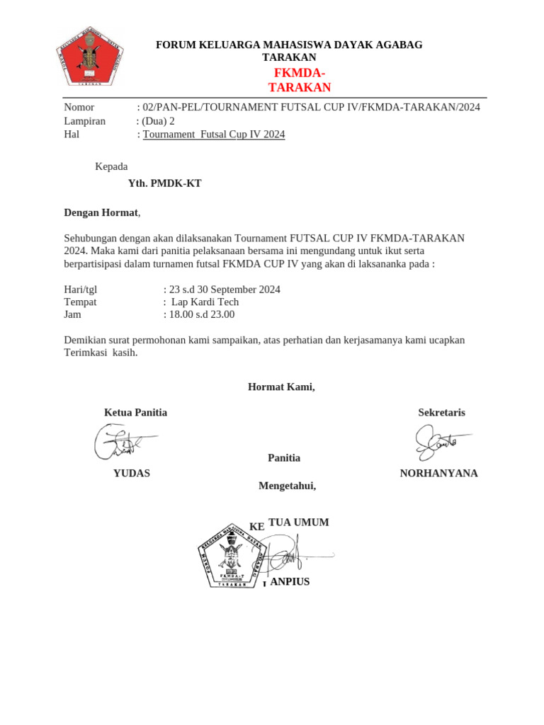 Formulir PMDK KT | PDF