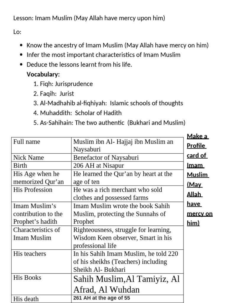 imam-muslim-notes | PDF | Hadith | Monotheistic Religions