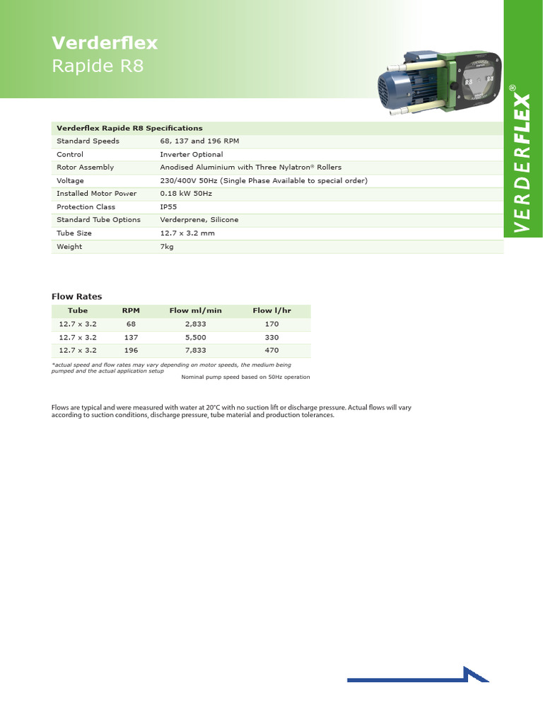 VerderFlex - Bomba Peristáltica Rapide-R8 - Rev05 - 2019 | PDF | Pump ...