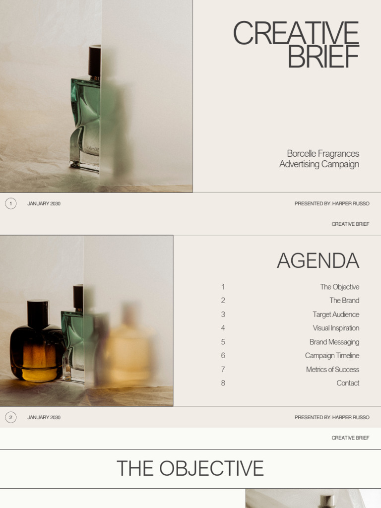 Beige Minimalist Ad Campaign Creative Brief Presentation | PDF
