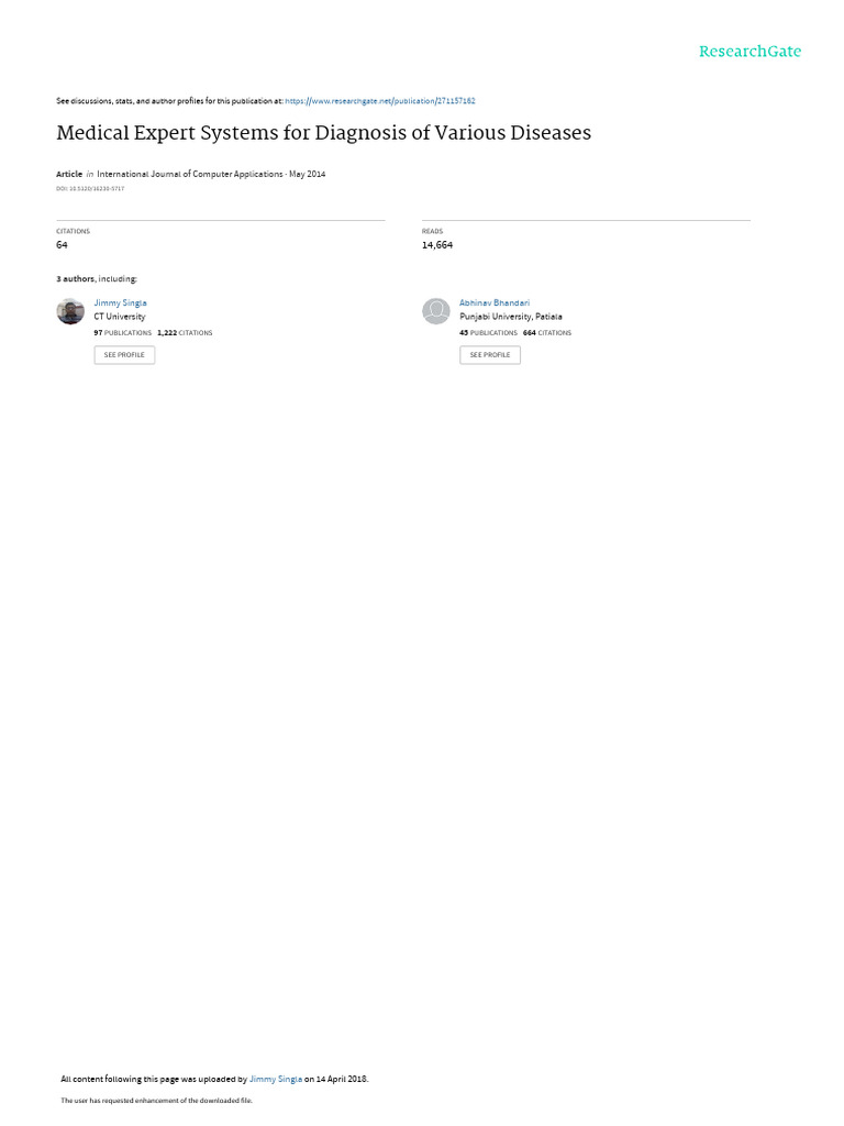 Medical Expert Systems Overview | PDF | Artificial Intelligence ...