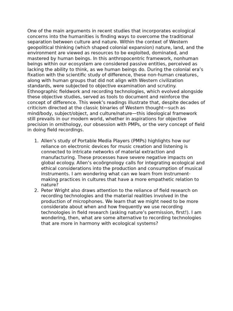 Reading Response Yeganeh 1 | PDF