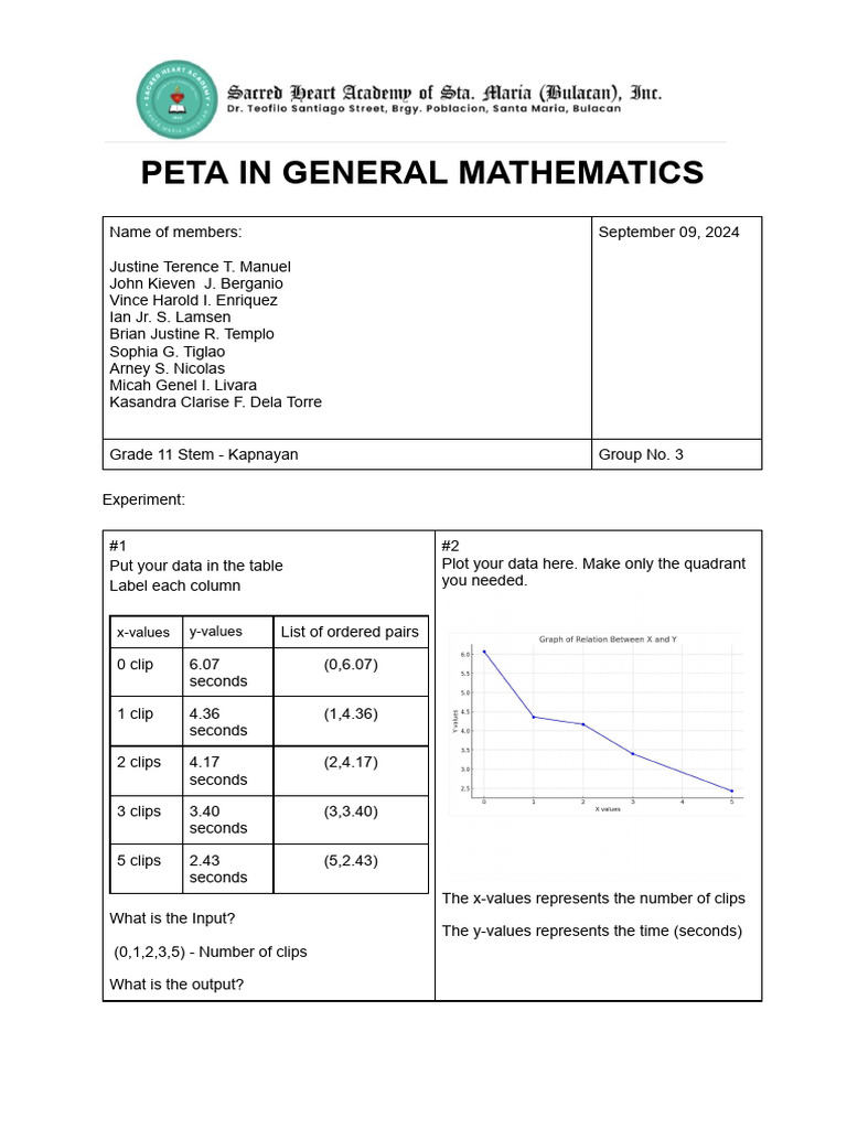 GEN MATH Flight of NASA PETA | PDF | Nonlinear System | Function ...